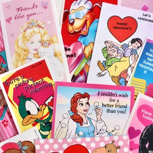 Vintage Classroom Valentine Card Sticker Pack, Retro 90s Valentines Day ...