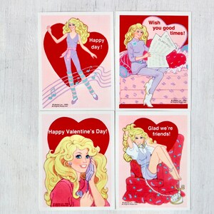 Vintage 80s Barbie Valentine Cards With Envelopes Choose Your Set of 4 ...