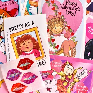 Vintage Classroom Valentine Card Sticker Pack, Retro 90s Valentines Day ...