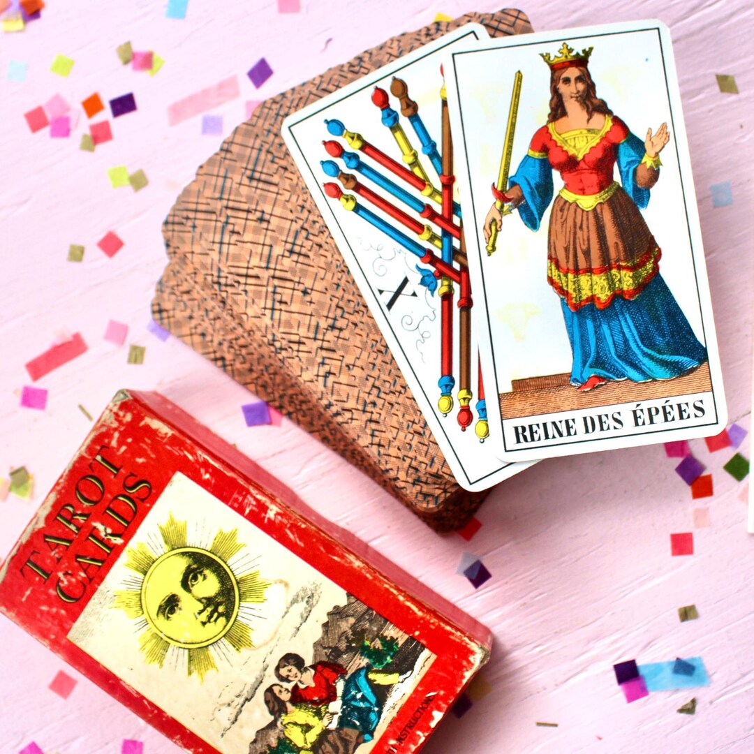 Vintage 1970 AG Muller 1JJ Tarot Cards With Box and Instructions, Complete Vintage Marseilles ...