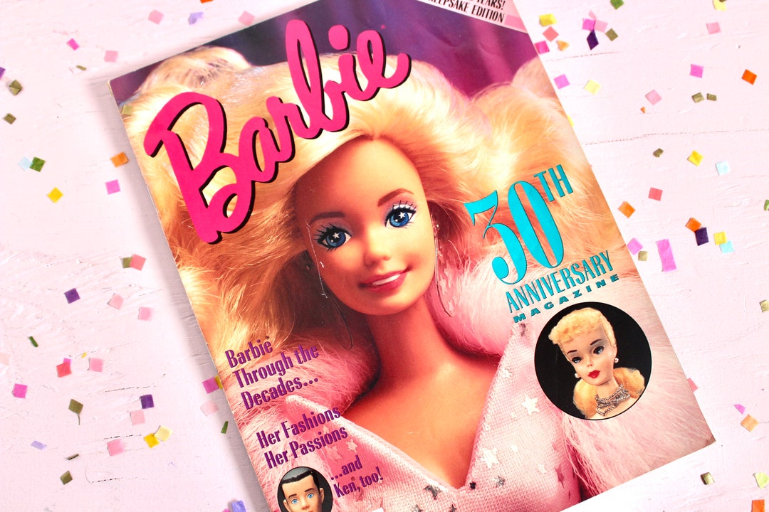 30th Anniversary Barbie Magazine for Kids, 90s Barbie Collector History ...