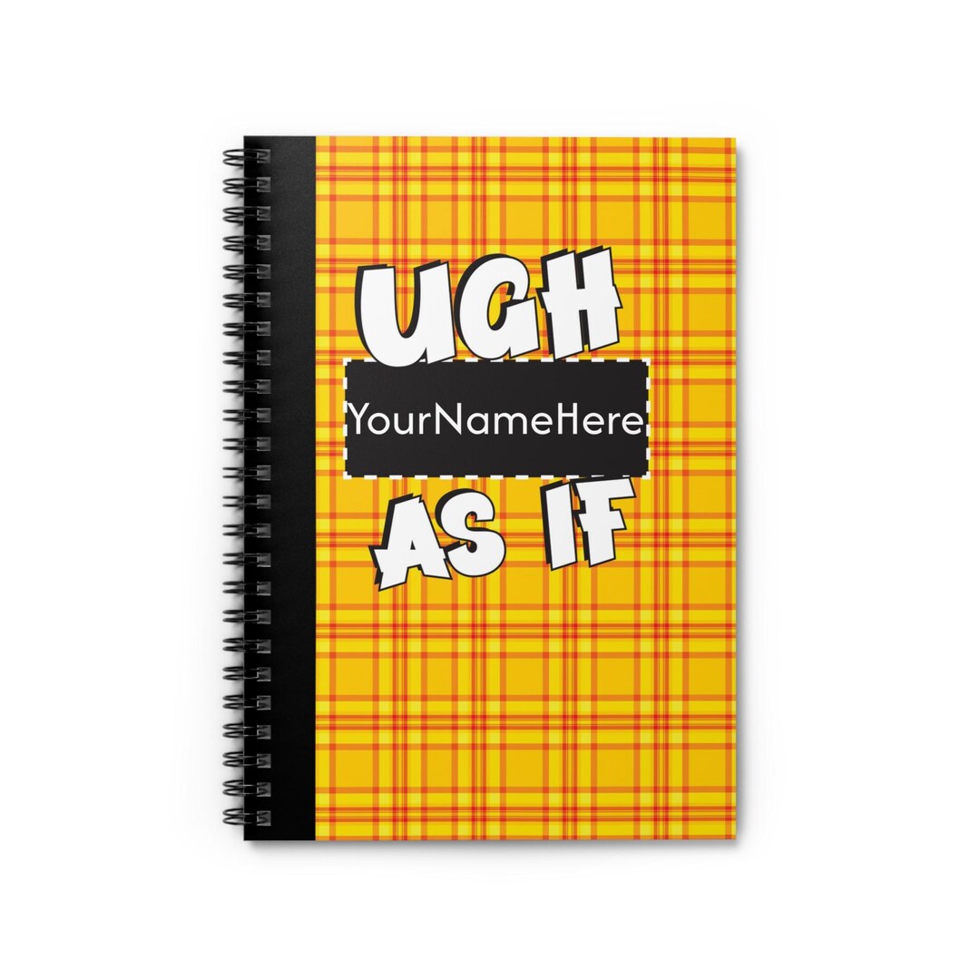 Yellow Plaid Spiral Notebook, Fun Quote Journal, 6x8 - Etsy