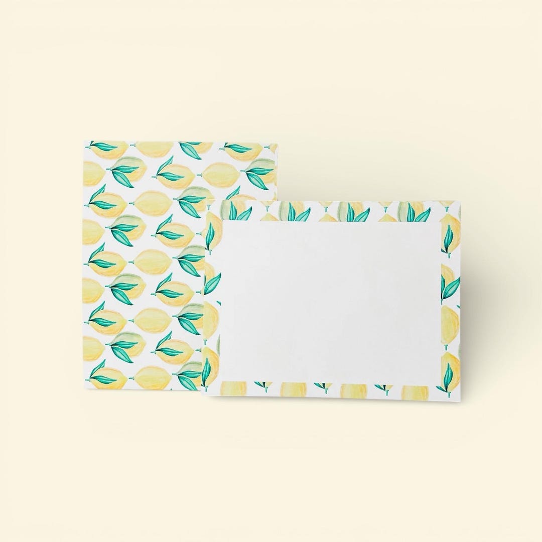 Lemon Notecards - Etsy