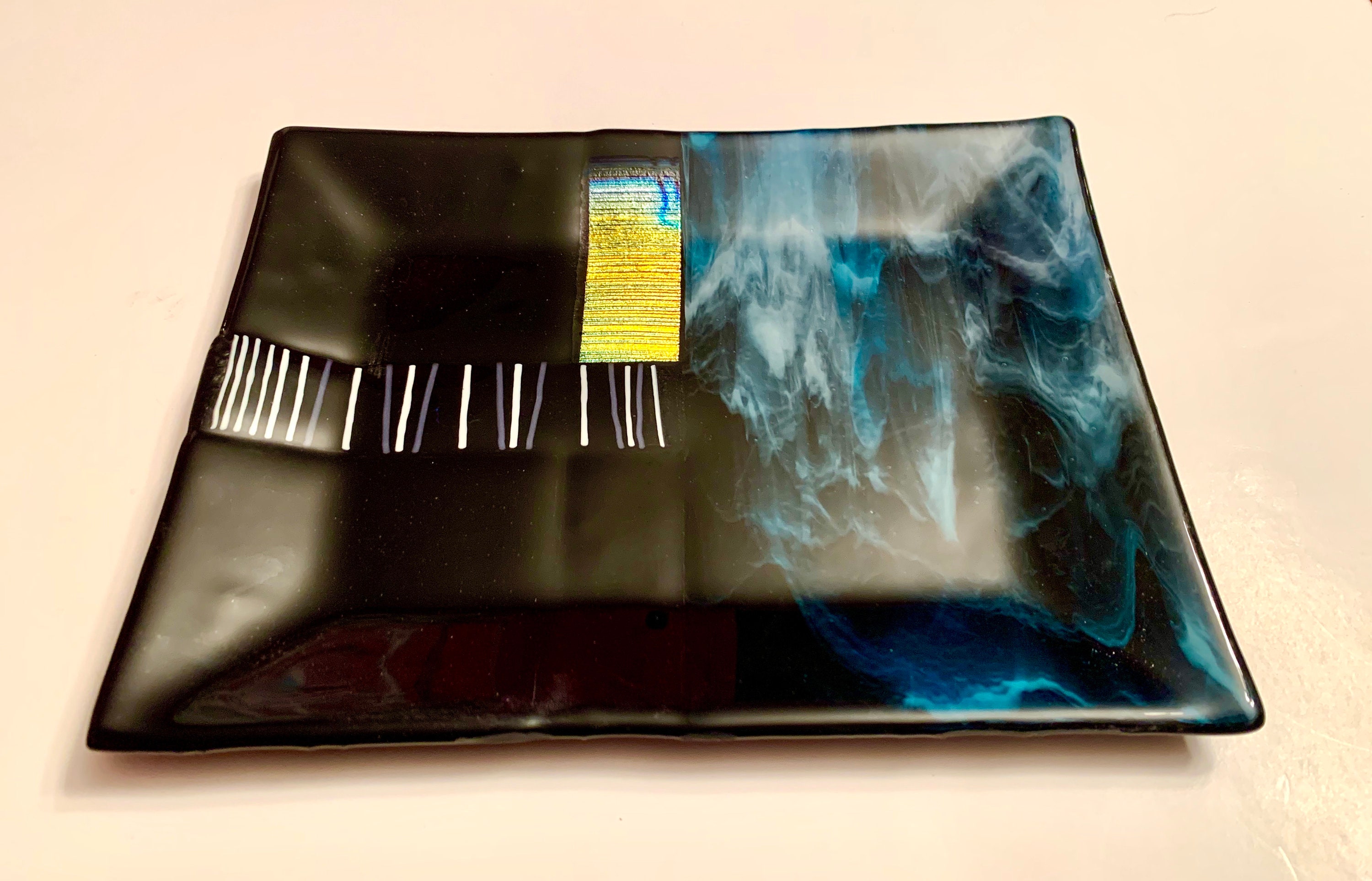 Fused Glass Rectangle Plate | Etsy