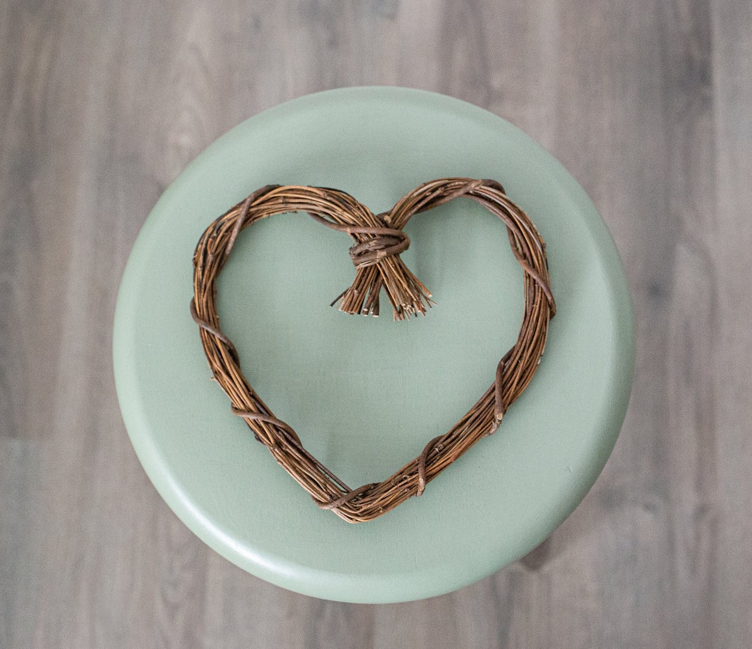 Natural Wicker Heart, Large Wicker Heart, Door Decor, Heart Wreath ...