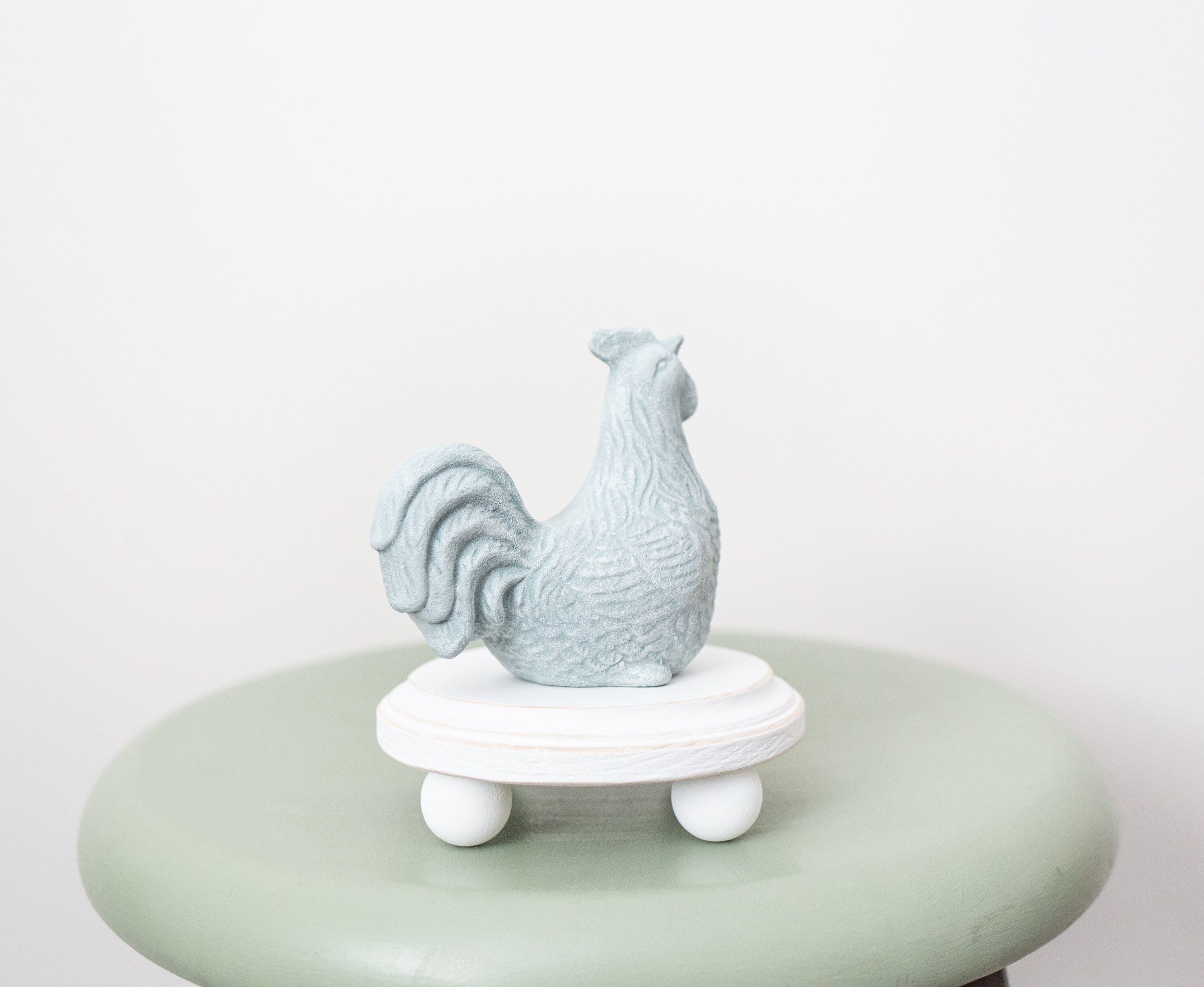 Rooster and Riser Set, Bird Figurine, Rooster Decor, Bird Gift, Bird ...