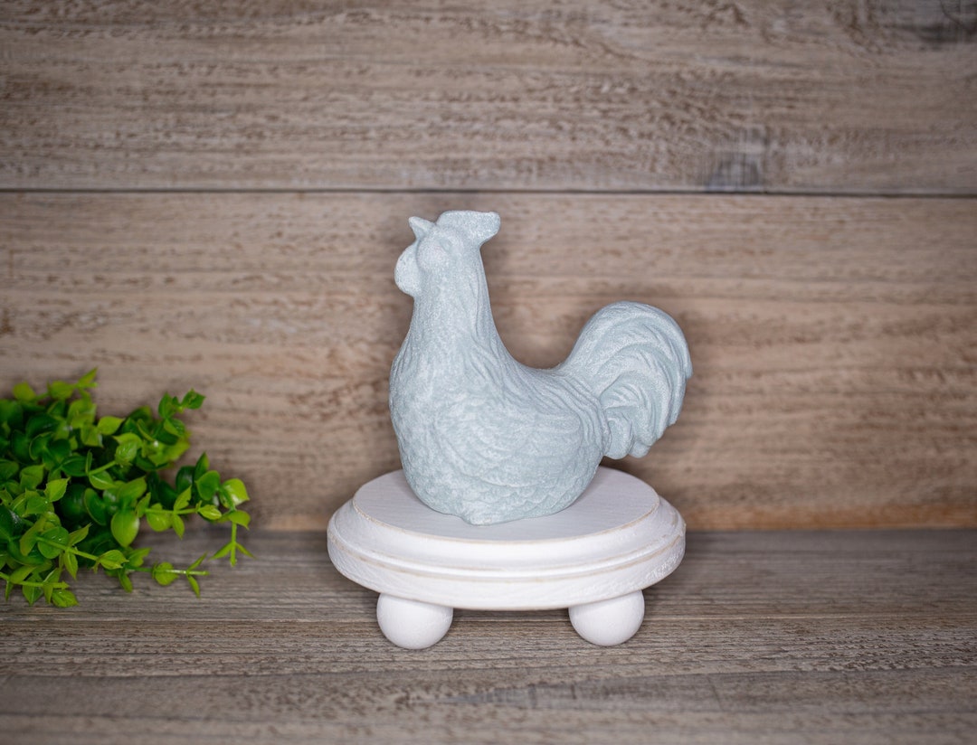 Rooster and Riser Set Bird Figurine Rooster Decor Bird - Etsy