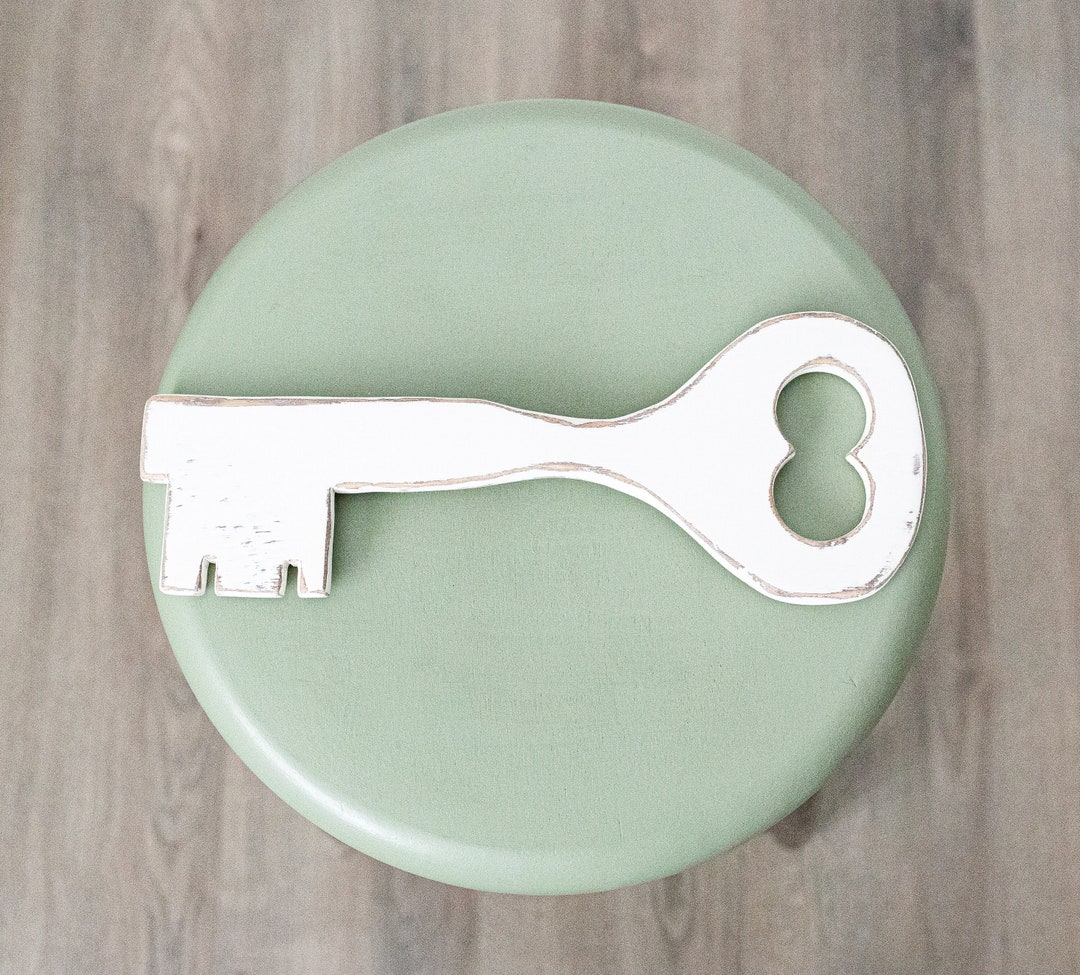 Large Vintage Decorative Wooden Key, Wood Key Decor, Key Wall Decor ...
