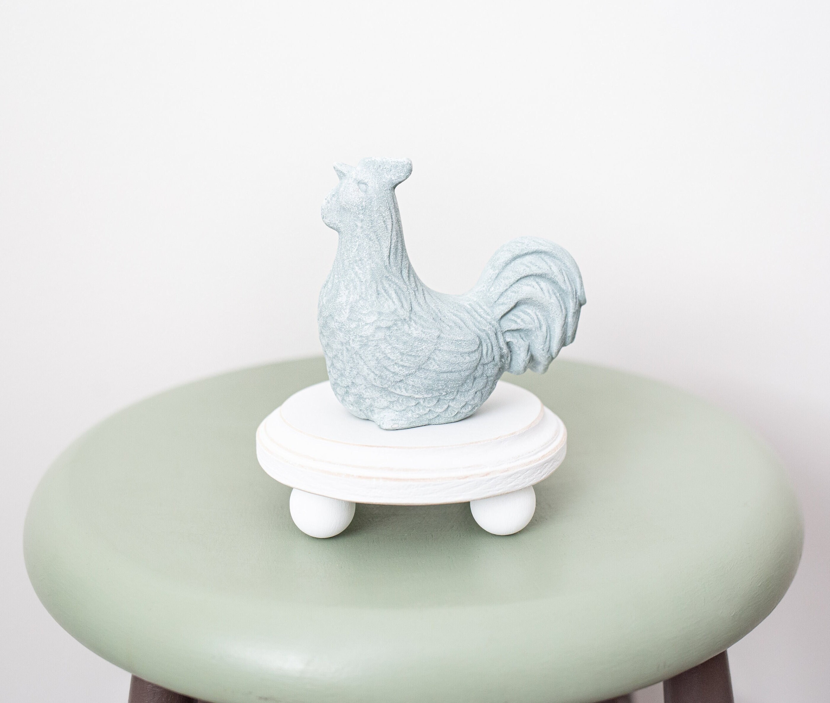 Rooster and Riser Set, Bird Figurine, Rooster Decor, Bird Gift, Bird ...