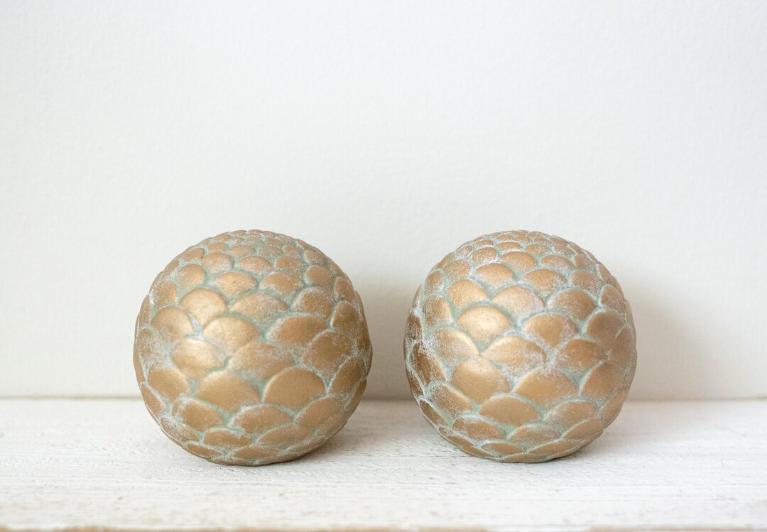 Gold Decorative Balls, Ceramic Balls, Gold Home Decor, Shelf Decor ...