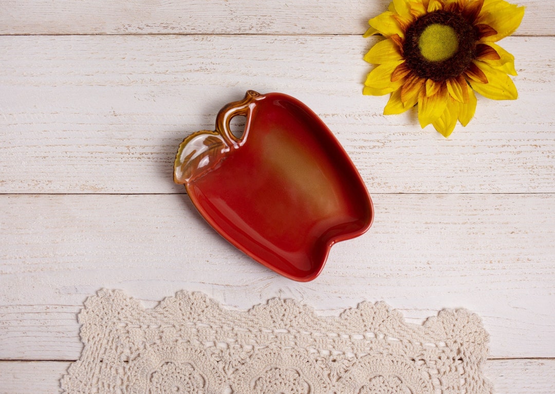 Vintage Ceramic Apple Shaped Plate Serving Decorative Plate - Etsy