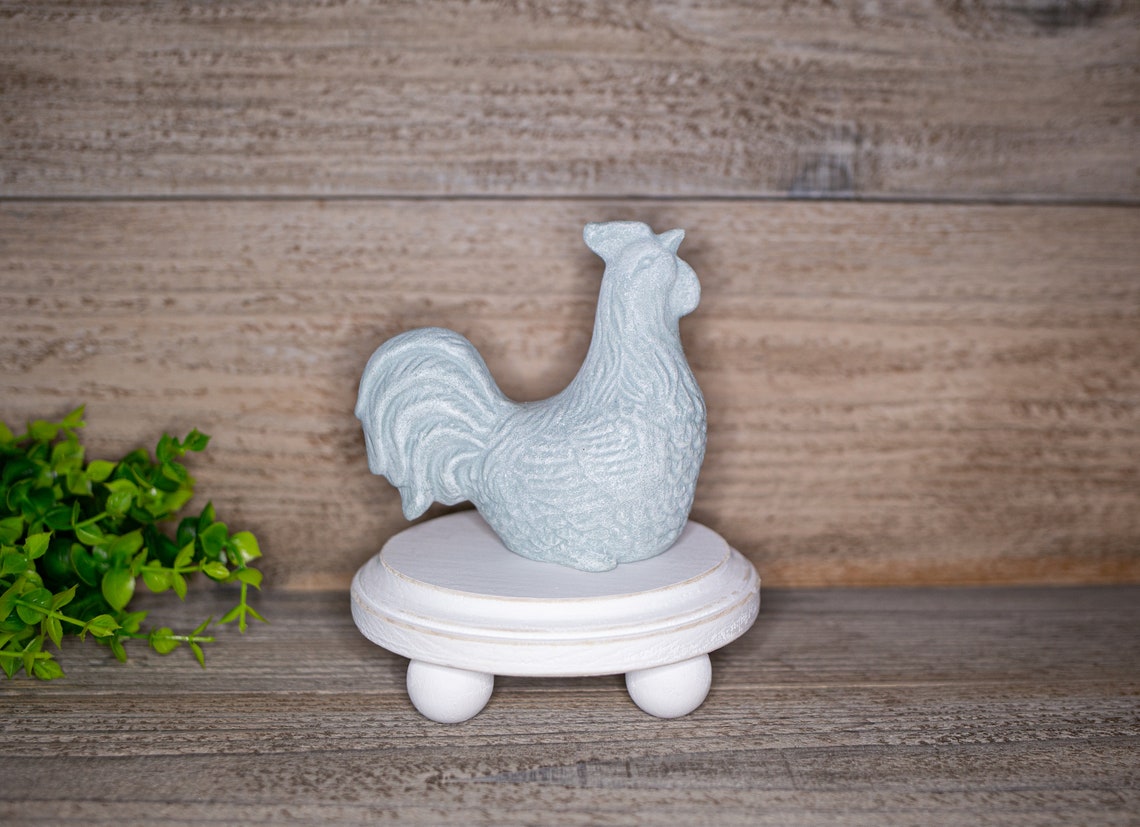 Rooster and Riser Set Bird Figurine Rooster Decor Bird - Etsy