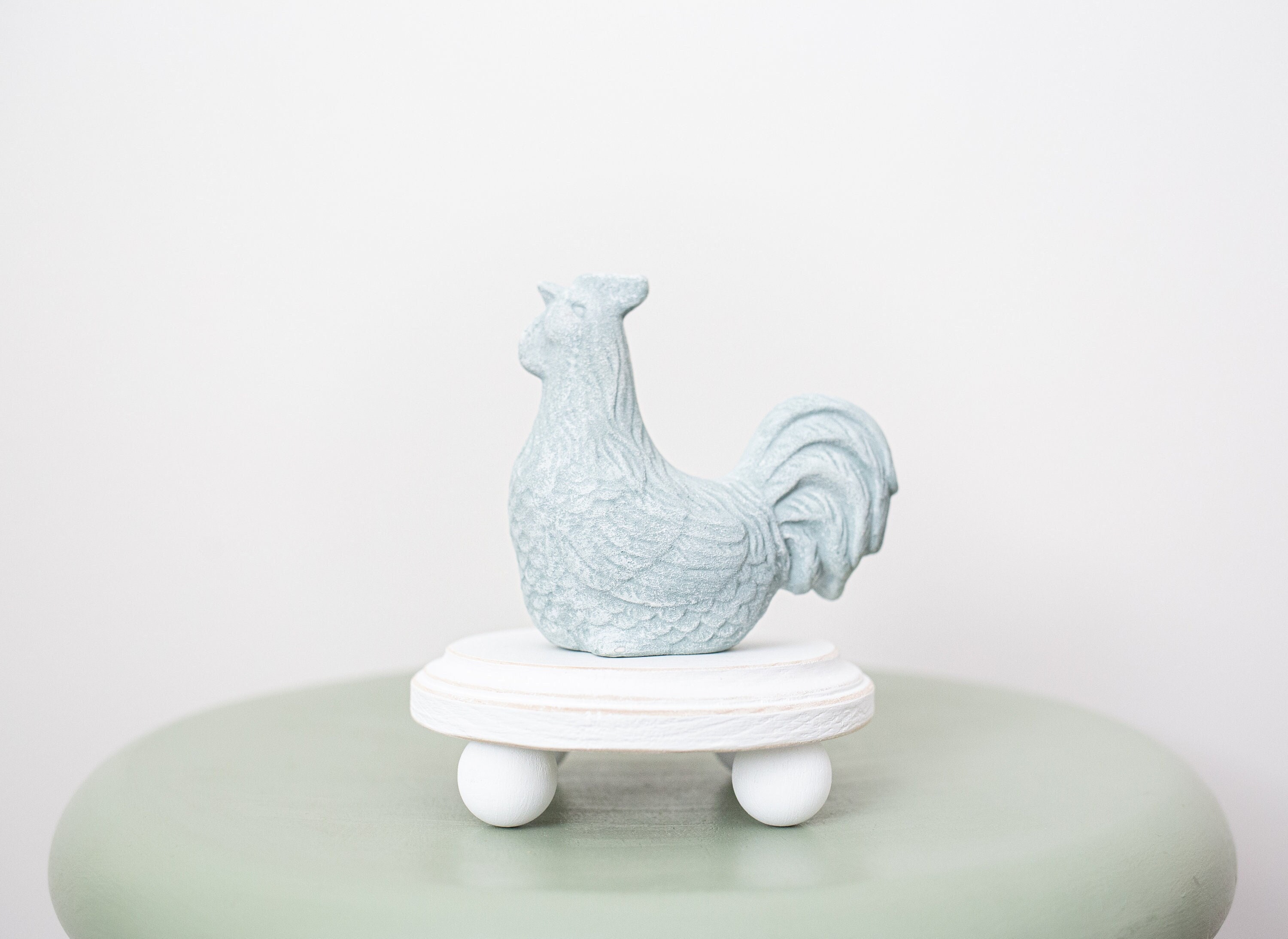 Rooster and Riser Set, Bird Figurine, Rooster Decor, Bird Gift, Bird ...