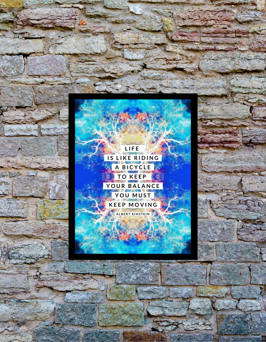 Life Quote Albert Einstein Art Print. Motivational Premium Poster. - Etsy