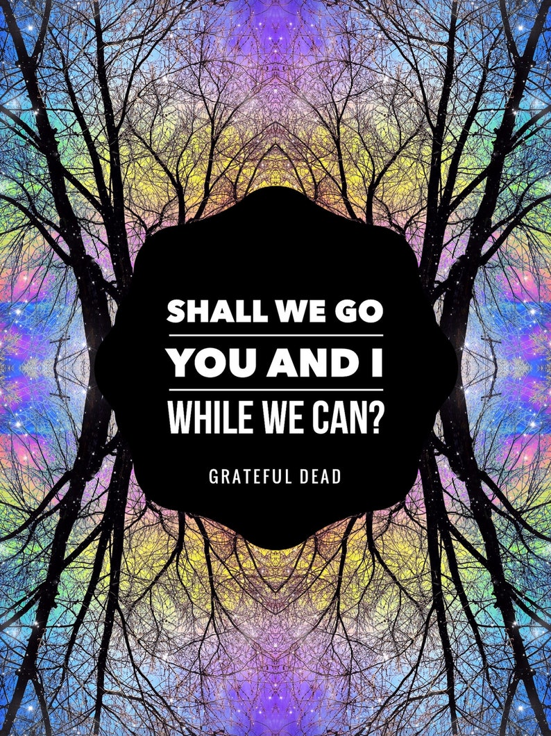 Dark Star Lyrics Art Poster. Grateful Dead Print. Deadhead Artwork. - Etsy