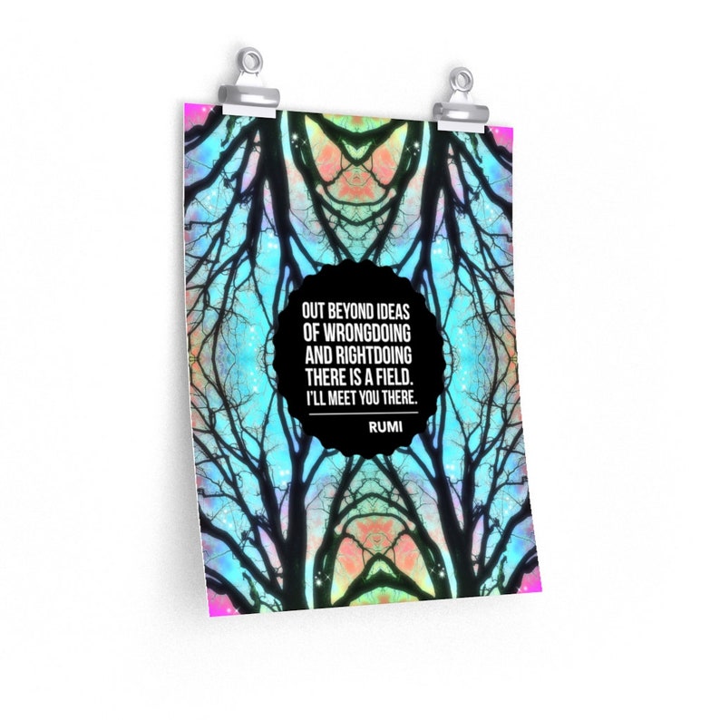 There is a Field Rumi Art Print. Unique Premium Poetry Poster. - Etsy