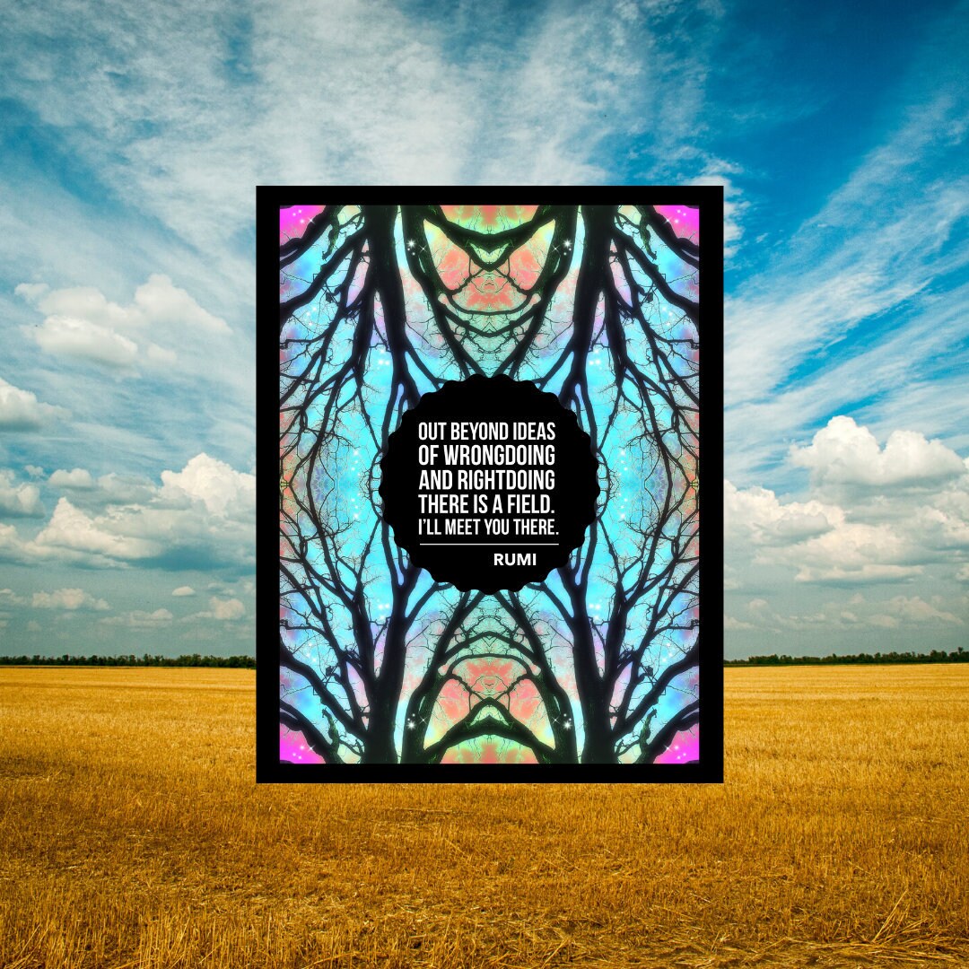 There is a Field Rumi Art Print. Unique Premium Poetry Poster. - Etsy