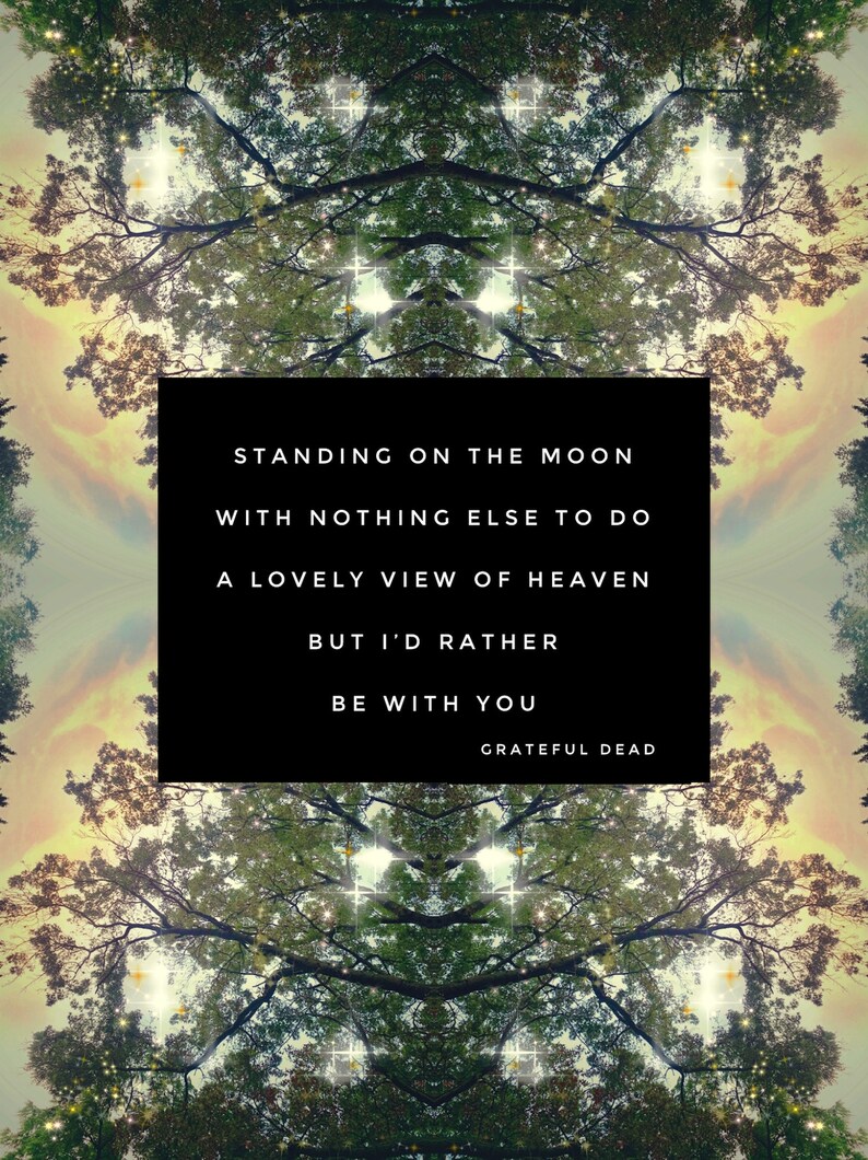 Grateful Dead Standing on the Moon Poster Print. Art fait à partir de ...