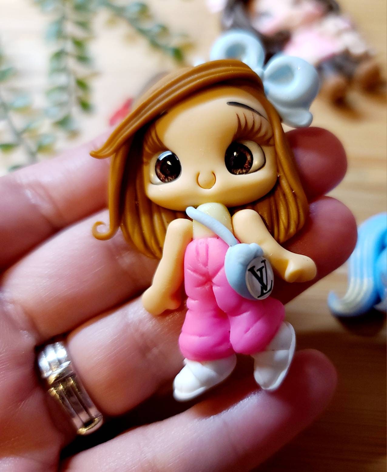 CLAYS Bow Center Clay Dolls Bow Centerpieces Clay Center - Etsy