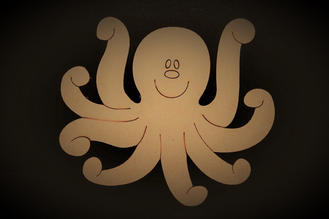 Octopus Wood Cutouts, Octopus Decor, Octopus Wooden Cutouts, Wood ...