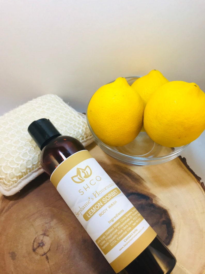 Body Wash Lemon Sorbet Natural Shower Gel Body Cleanser - Etsy