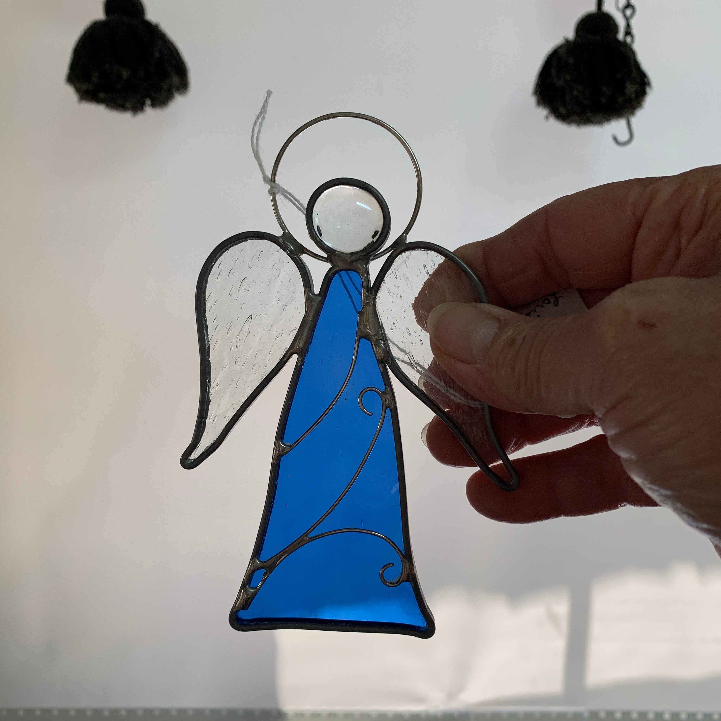 Stained Glass Angel Ornaments Blue Angel Pink Angel | Etsy