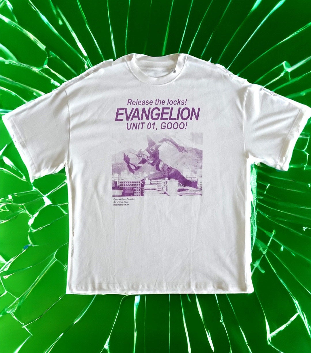 Evangelion Unit 01 1 of 1 Front and Back Print Hand Screen Printed ...