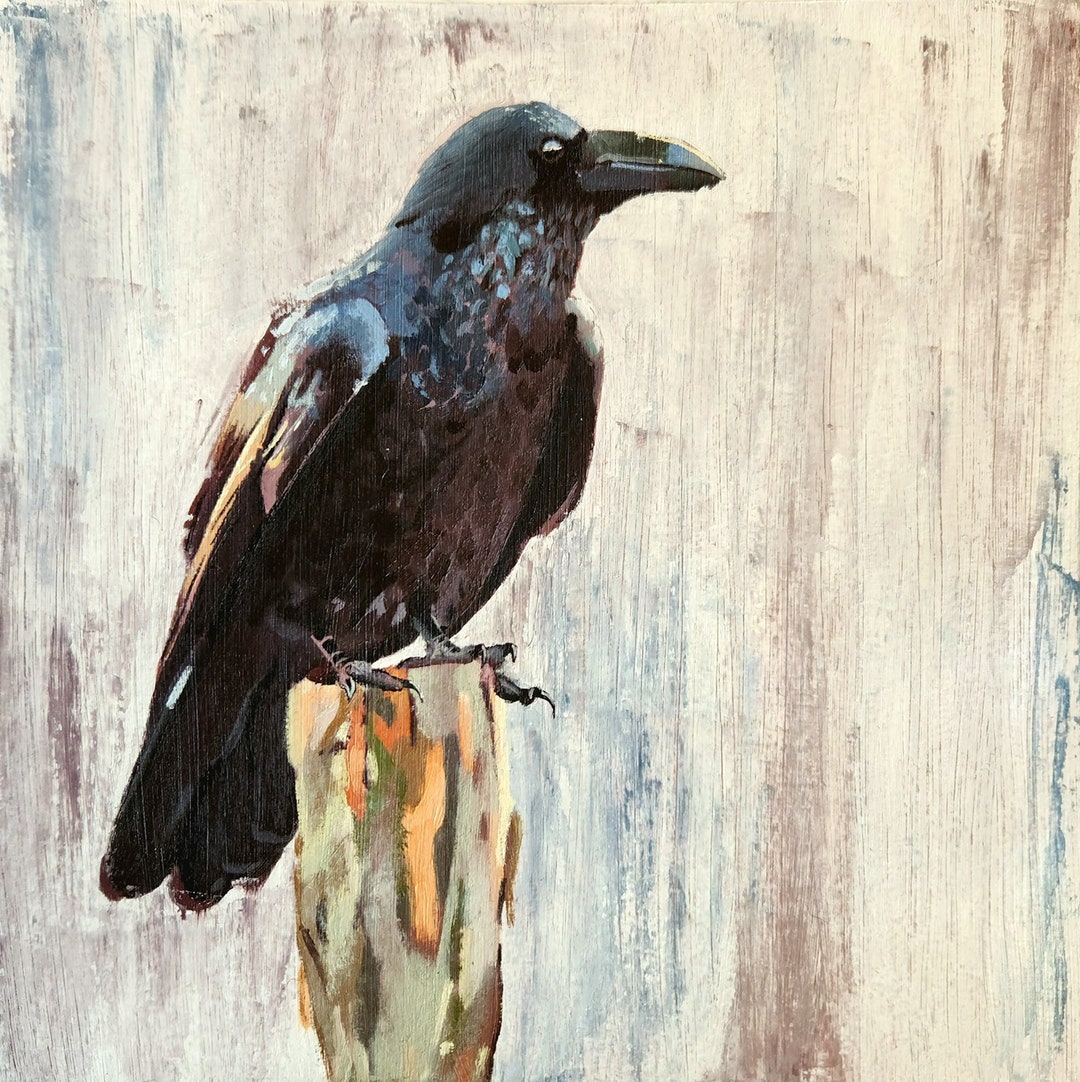 Raven Original Oil Painting - Etsy