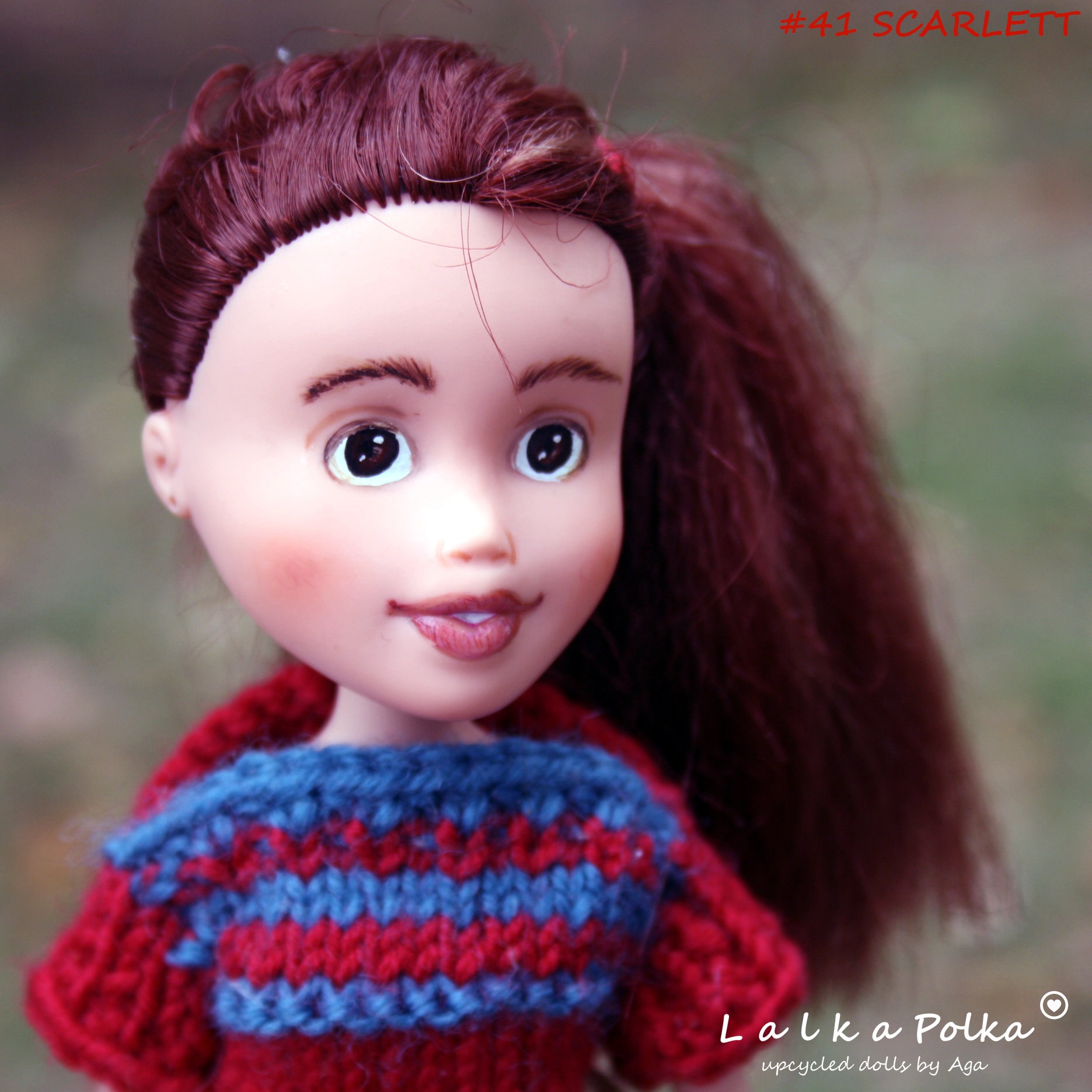 Lalka Polka Dolls, OOAK Doll, opnieuw geschilderd, gerestyled, upcycled ...
