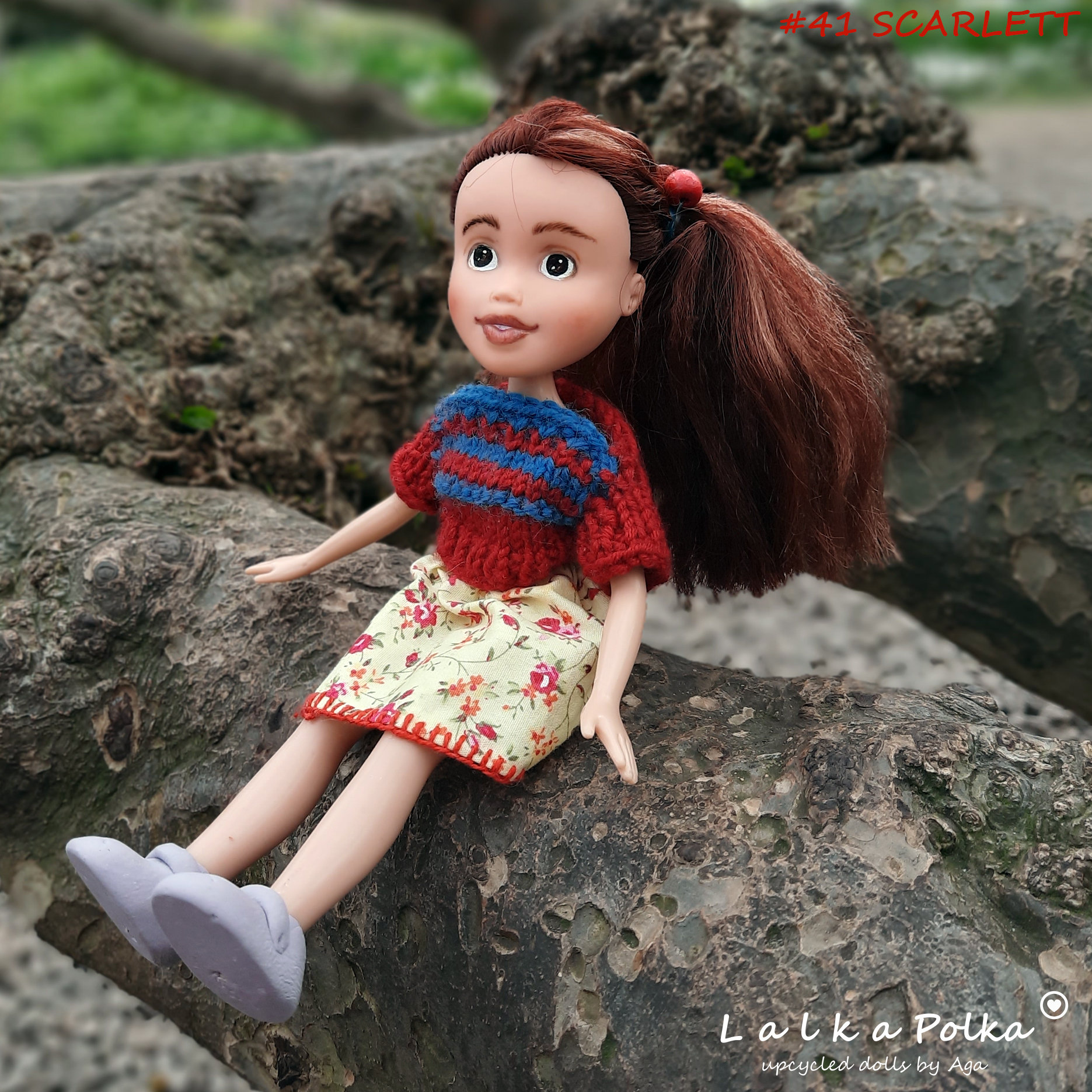 Lalka Polka Dolls, OOAK Doll, opnieuw geschilderd, gerestyled, upcycled ...