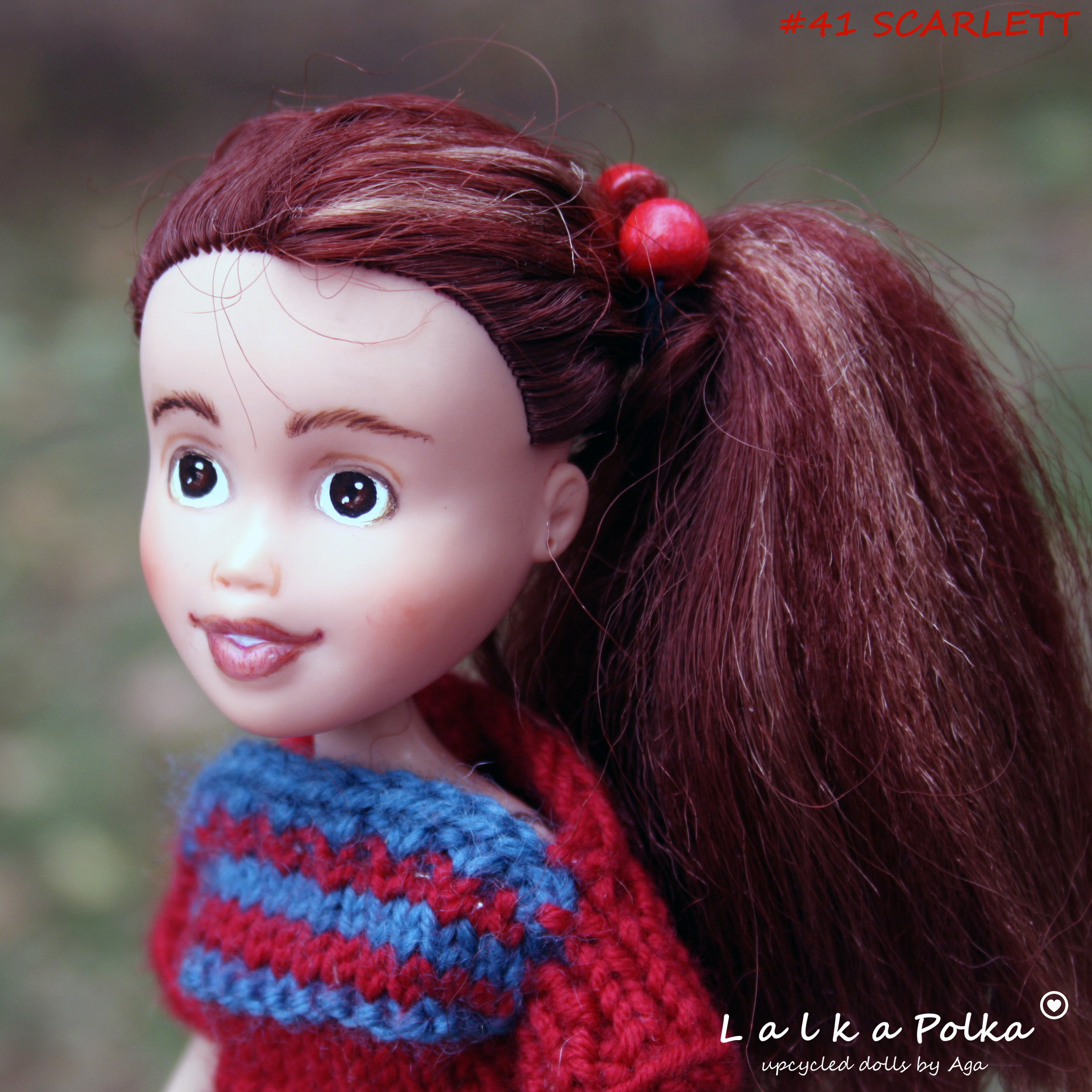 Lalka Polka Dolls, OOAK Doll, opnieuw geschilderd, gerestyled, upcycled ...