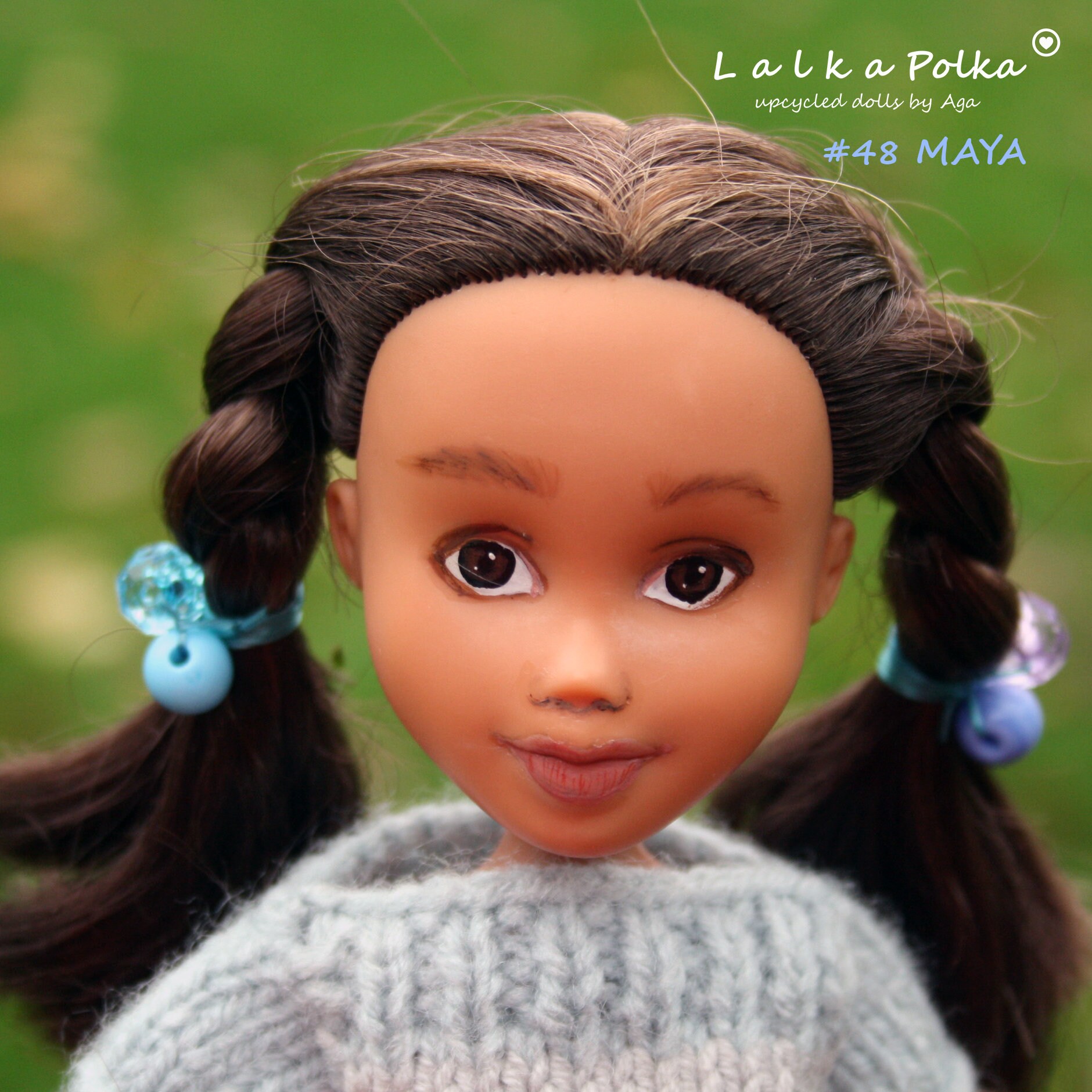 Lalka Polka Dolls OOAK Doll Repainted Restyled Upcycled - Etsy