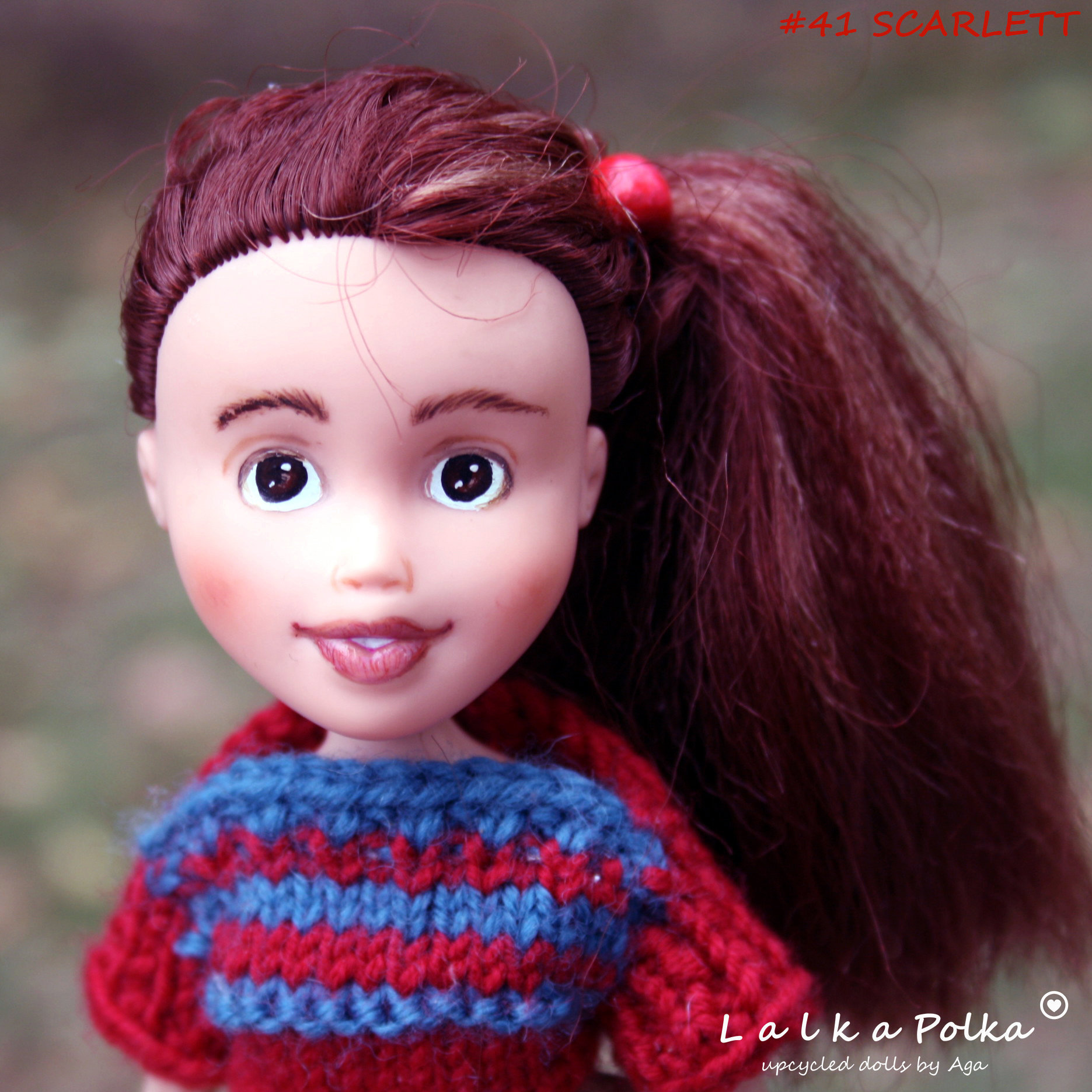 Lalka Polka Dolls, OOAK Doll, opnieuw geschilderd, gerestyled, upcycled ...