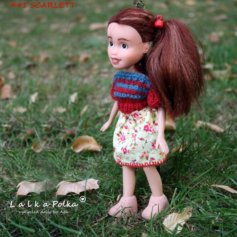 Lalka Polka Dolls, OOAK Doll, Repainted, Restyled, Upcycled, Madeunder ...
