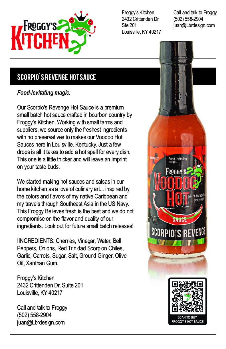 Froggy's Scorpio's Revenge Hot Sauce - Etsy
