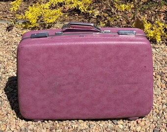 Pink Vintage Luggage | Etsy