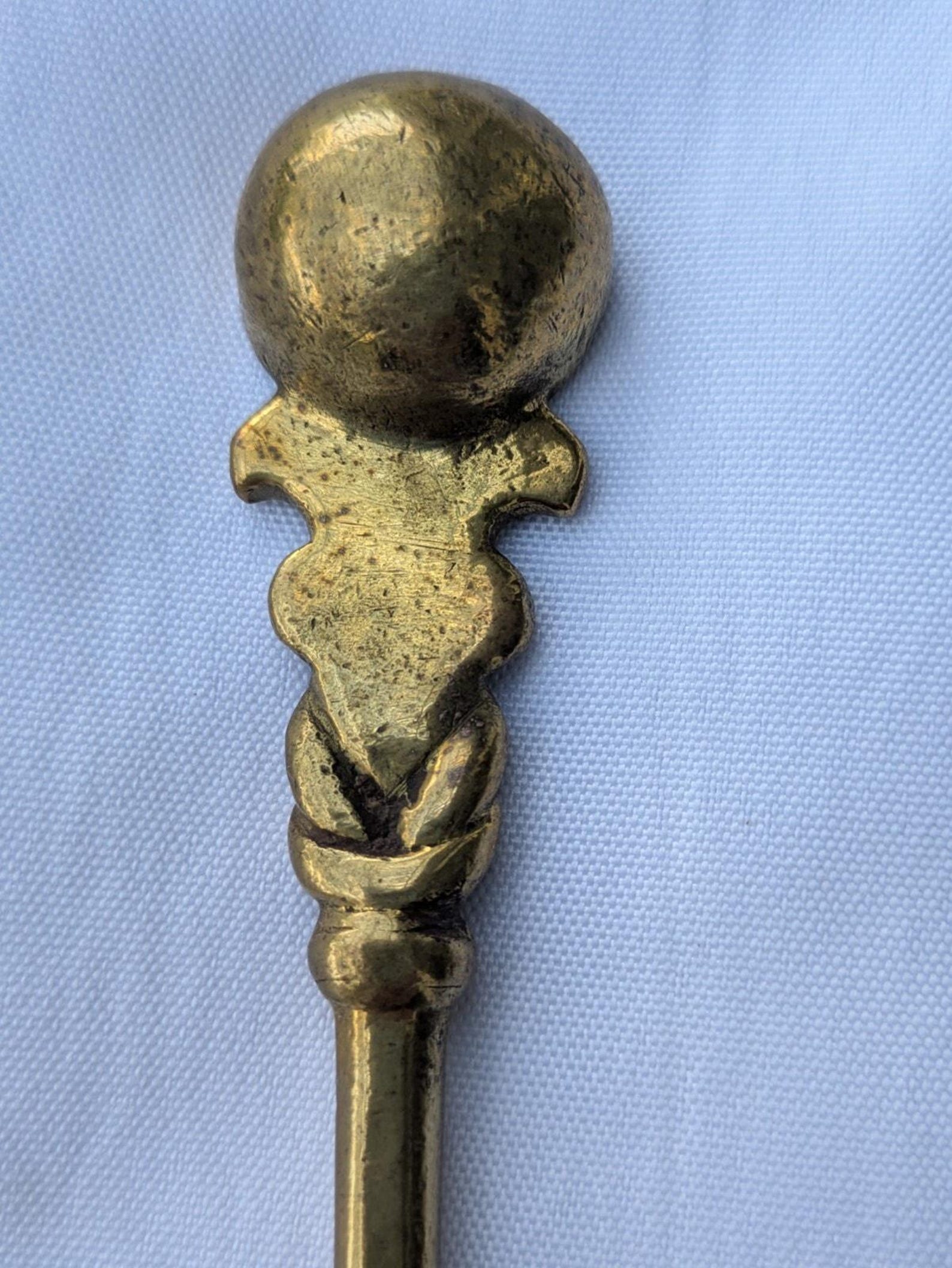 19th C Indian Bronze Puja Spoon Hindu Ritual Water Offering Antique ...