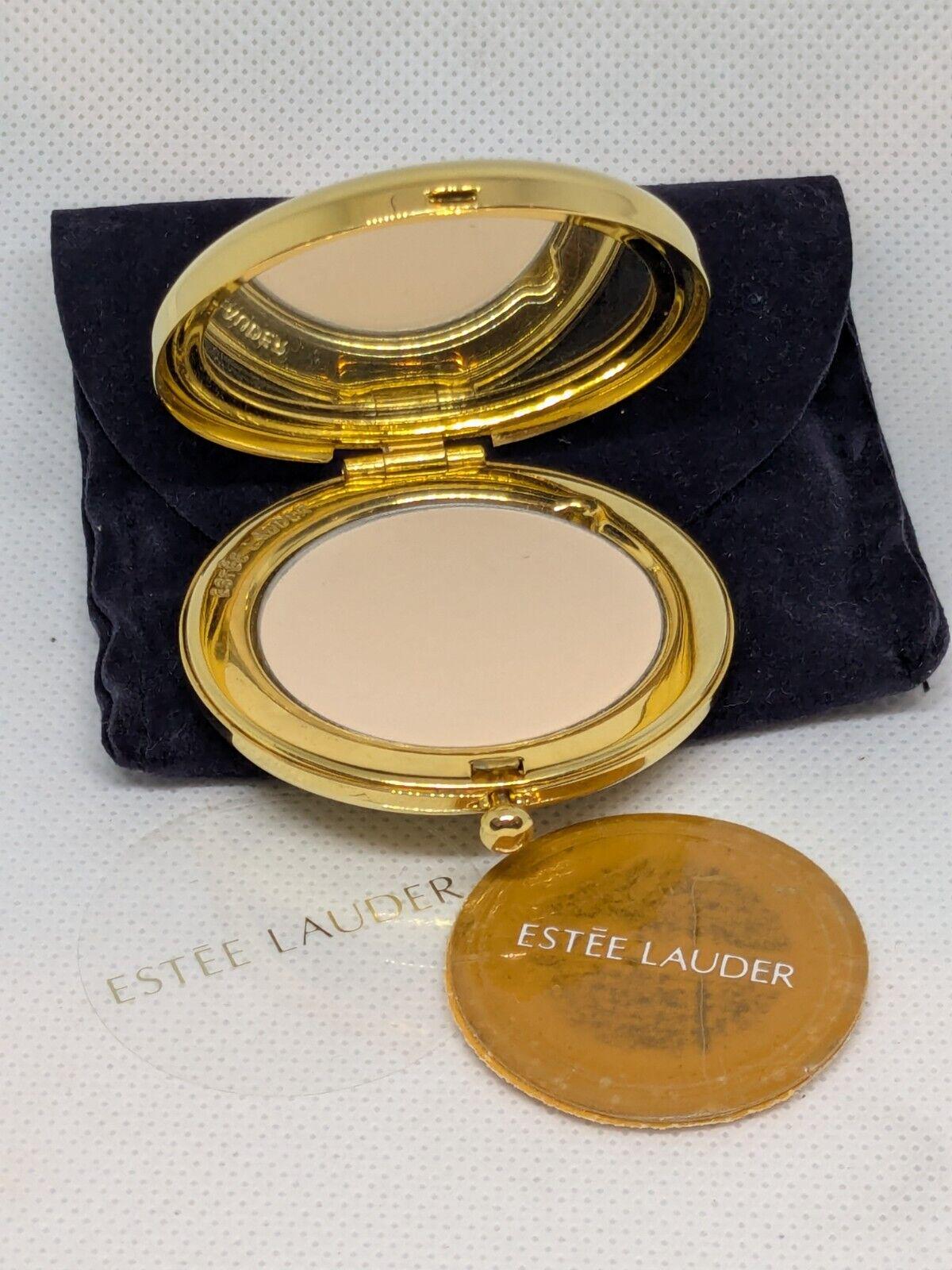 Estee Lauder Vtg Goldtone Leo Lion Lucidity Powder Compact W/velvet Bag ...