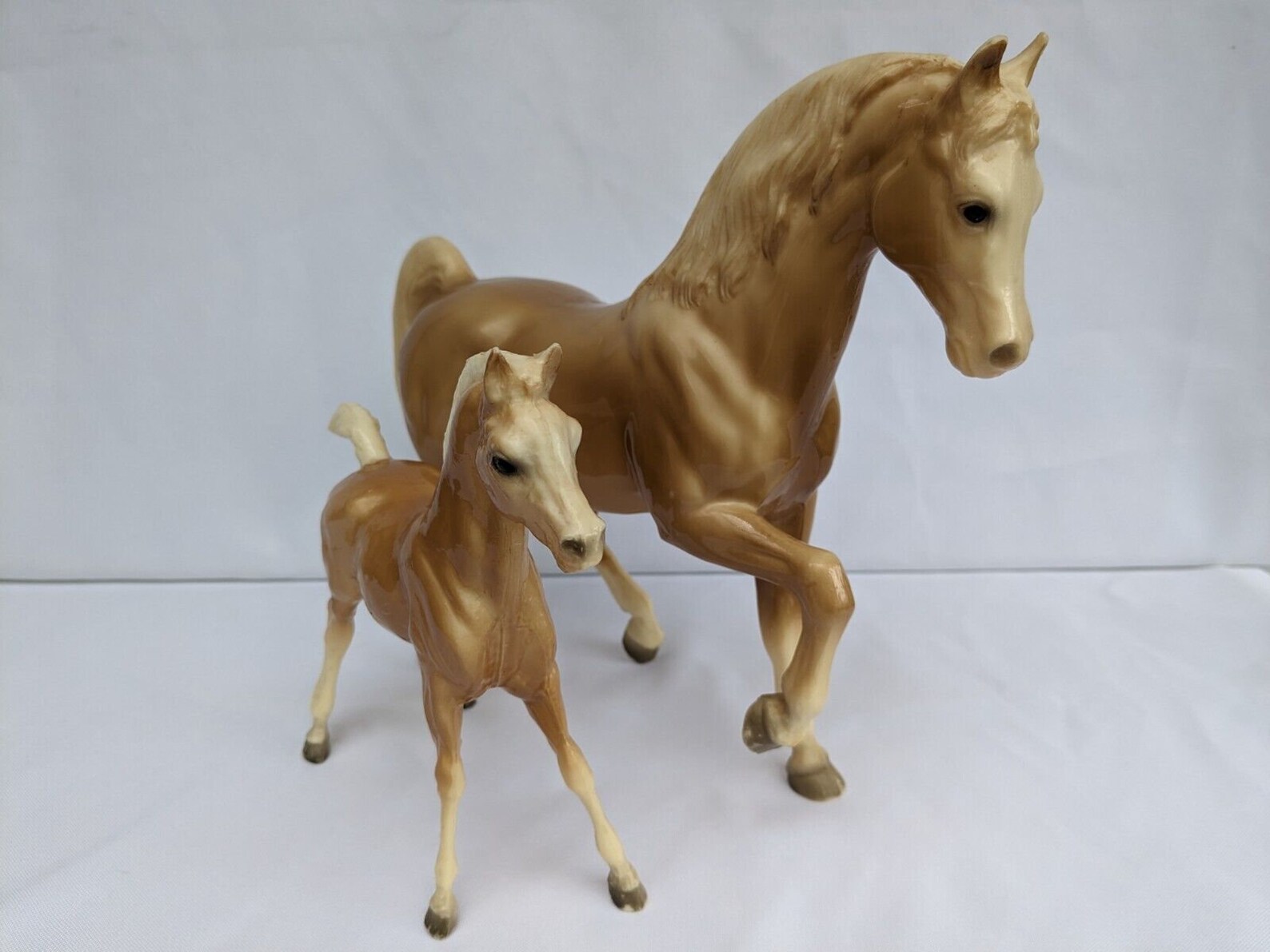 Vintage Breyer Family Arabian Mare Foal Glossy Palomino Hope & Charity ...