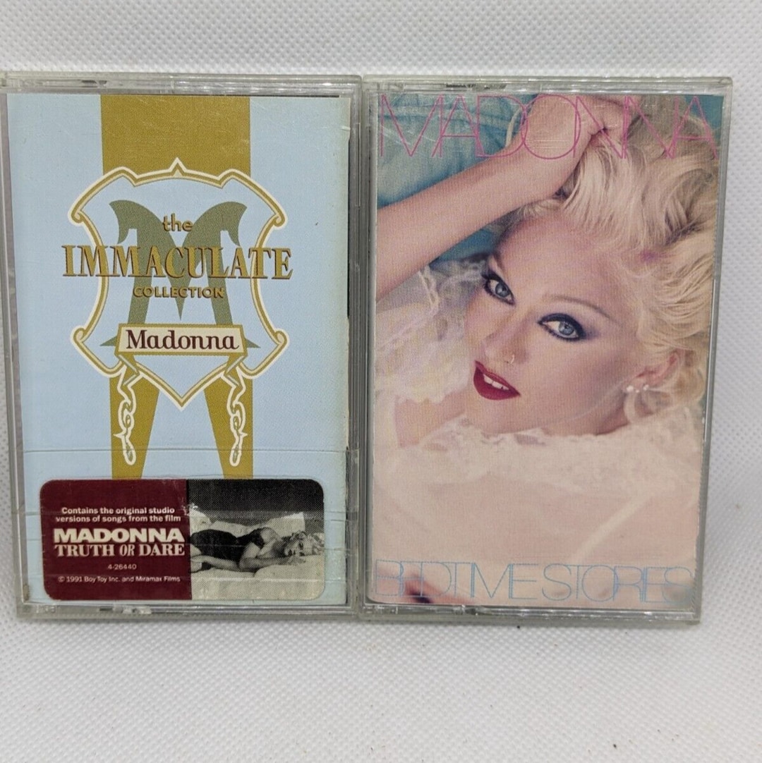 VTG MADONNA the Immaculate Collection Cassette Tape & Bedtime Stories ...