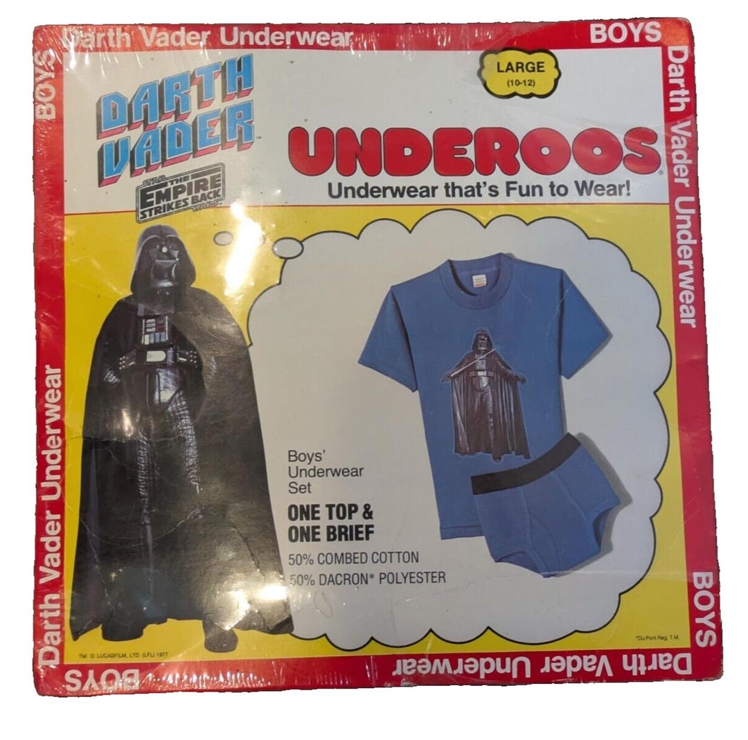VTG Underoos 80s Darth Vader Star Wars the Empire Strikes Back Size LG ...