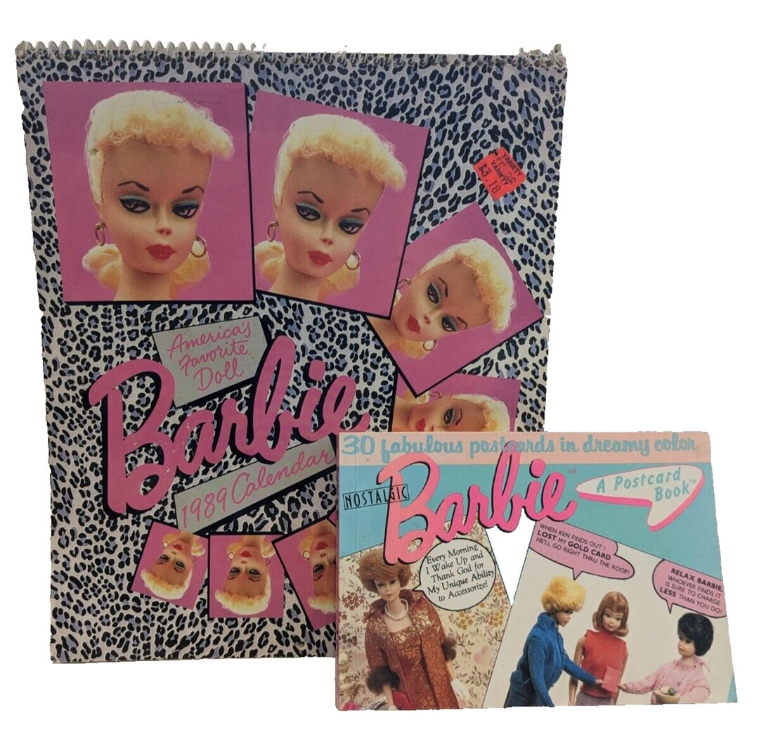 Vintage 1959 Barbie Fashion Calendar 1989 & 1990 Nostalgic Barbie ...