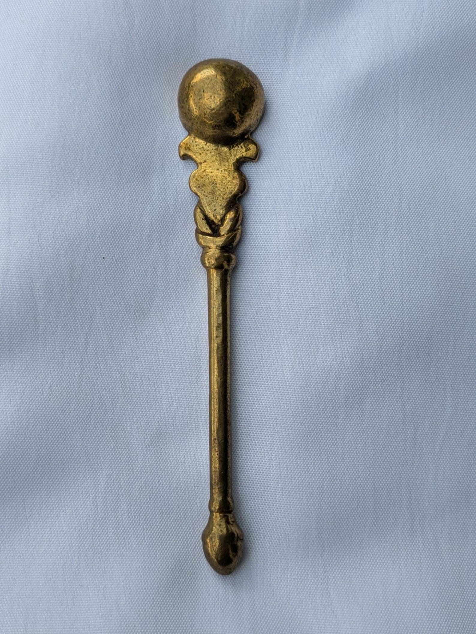 19th C Indian Bronze Puja Spoon Hindu Ritual Water Offering Antique ...