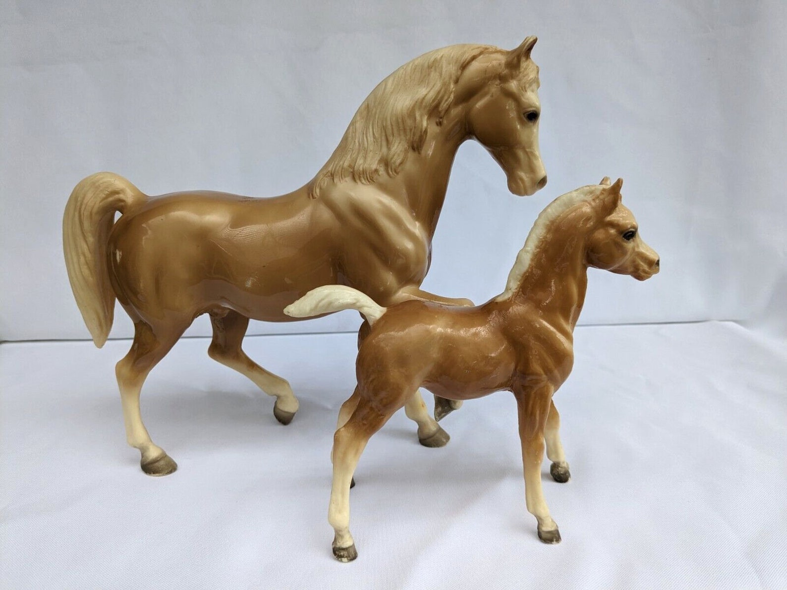 Vintage Breyer Family Arabian Mare Foal Glossy Palomino Hope & Charity ...