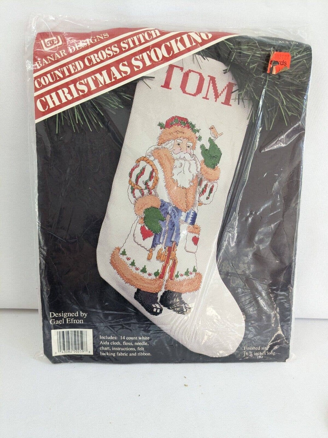 Cross Stitch Christmas Stocking Kit Santa New Sealed Vintage - Etsy