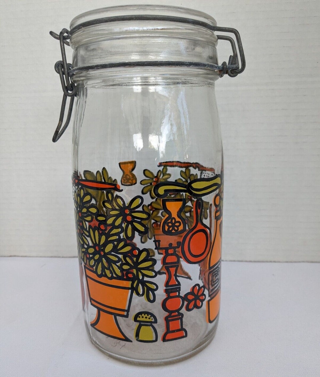 Vintage Italian Le Parfait Jars Retro Art Decor Glass Maisonette ...