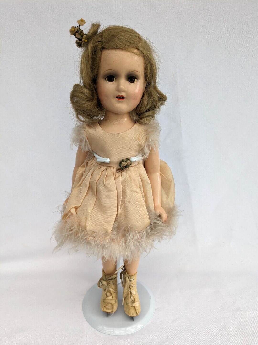 1930s Madame Alexander Composition Doll Sonja Henie Ice Skating Sleepy ...