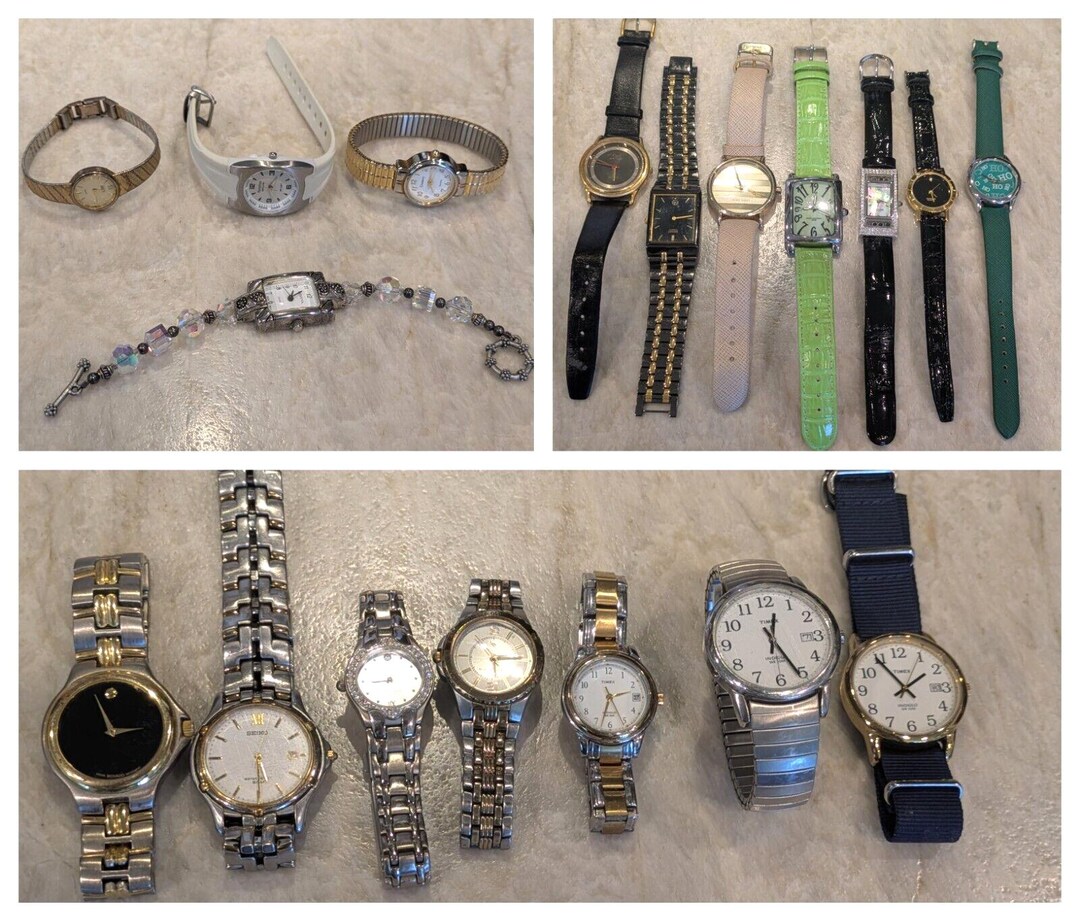 Vintage Watch Lot 19 Collectibles Luxury Brands Timex Anne Klein Seiko ...