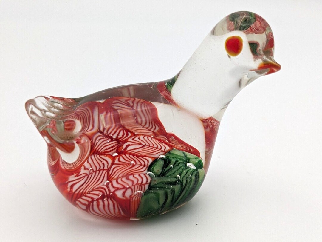 Millefiori Bird Duck Art Glass Paperweight Figurine 2" Polish Bottom - Etsy