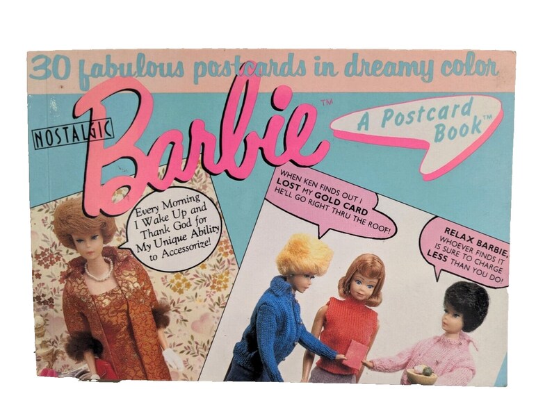 Vintage 1959 Barbie Fashion Calendar 1989 & 1990 Nostalgic Barbie ...